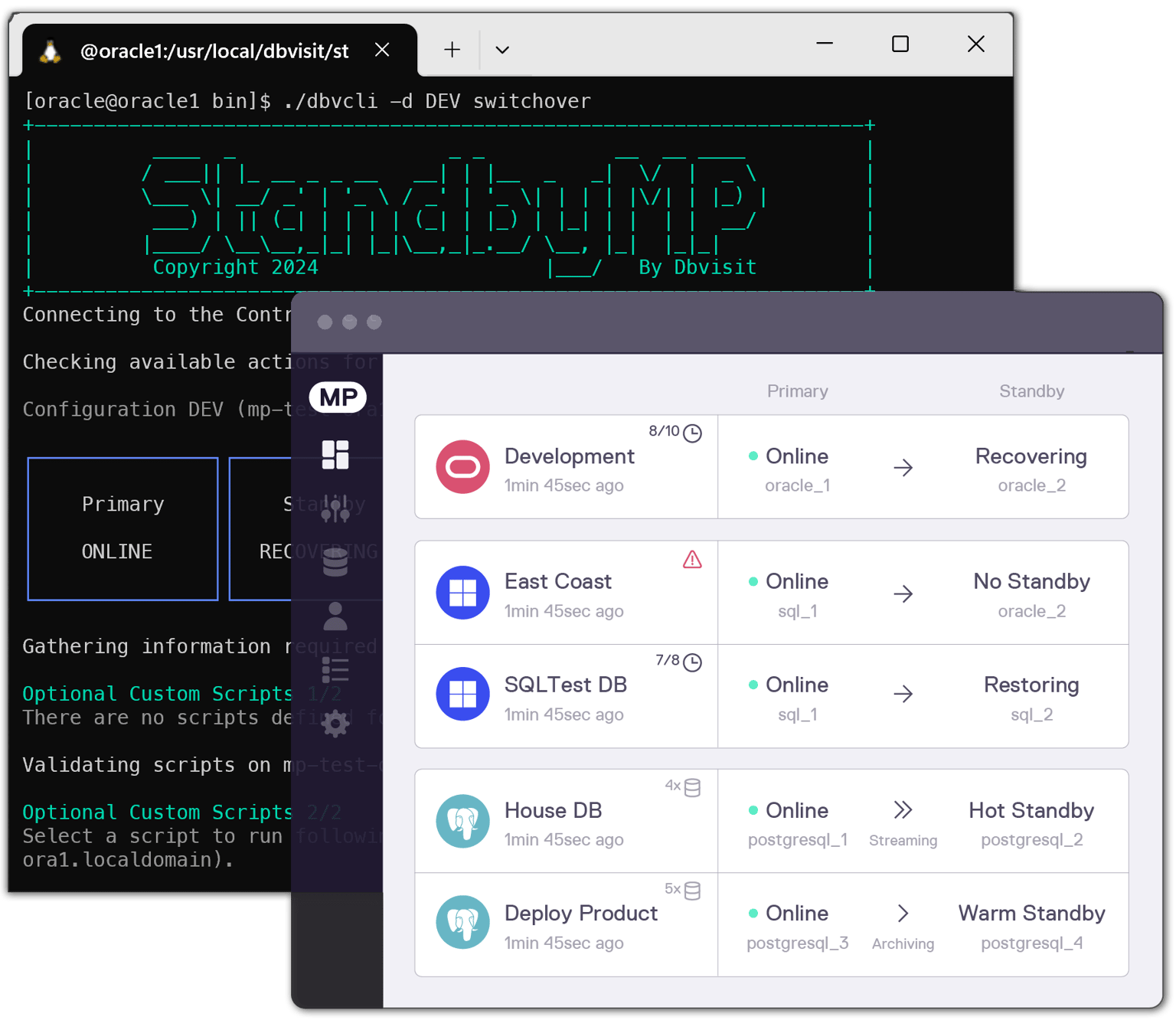 Dbvisit StandbyMP - Database Disaster Recovery Software Specialists