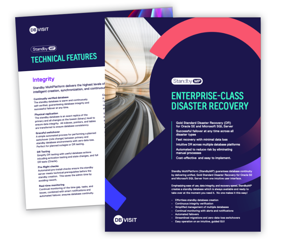 Disaster Recovery for Oracle SE
